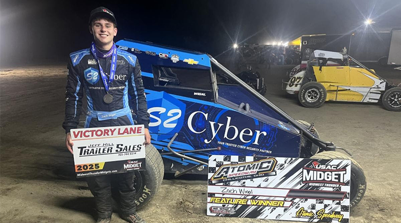 WIGAL WIRES ATOMIC IN USAC MIDWEST THUNDER MIDGETS