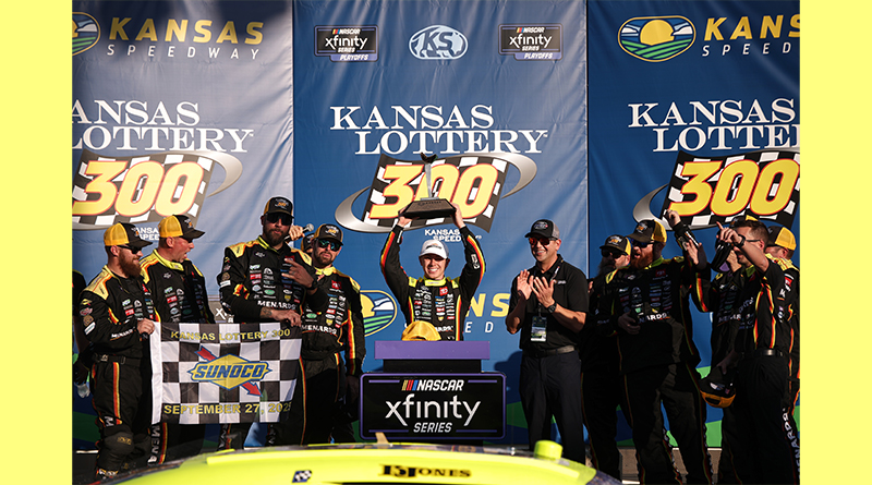 Brandon Jones advances in Playoffs with NASCAR Xfinity win at Kansas